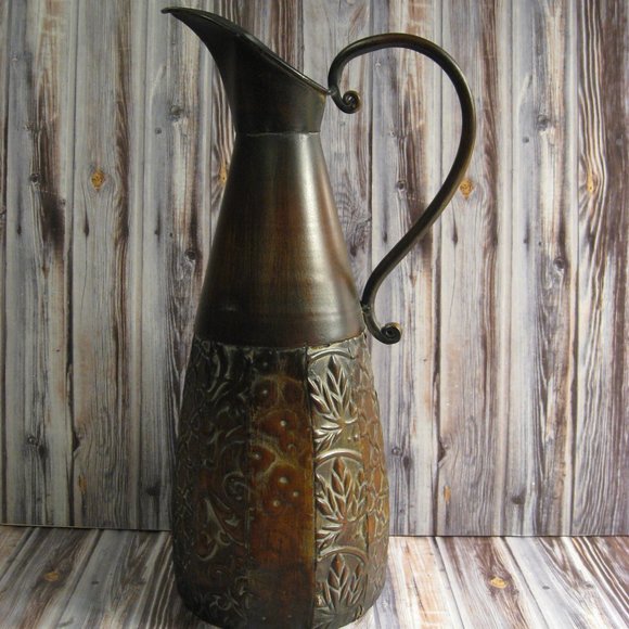 UNBRANDED | Accents | Tall Decorative Metal Pitcher | Poshmark